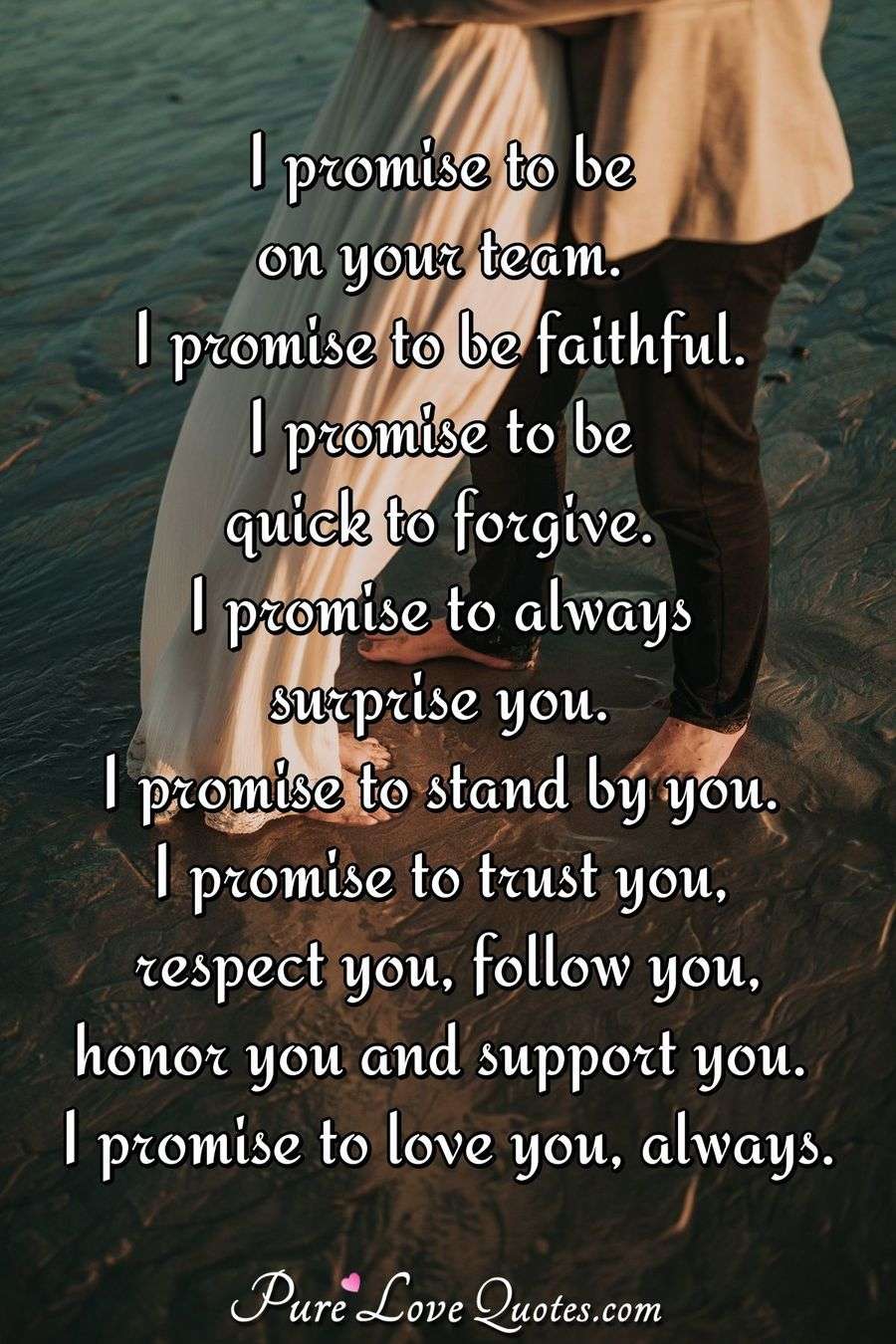 I promise to be on your team. I promise to be faithful. I promise to be ... I promise to be on your team. I promise to be faithful. I promise to be ...